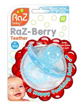 RaZbaby RaZ-Berry Silicone Teether/Multi-Texture Design/Hands Free ...